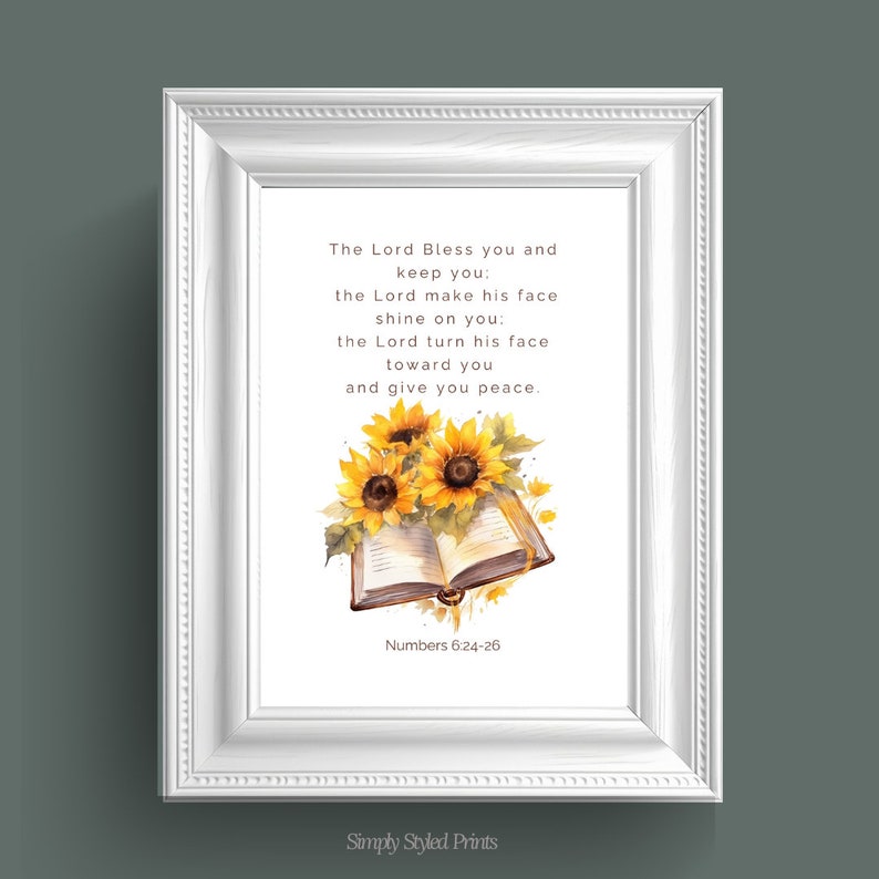 The Lord Bless You Verse Art, Bible Art, Christian Print, Numbers ...