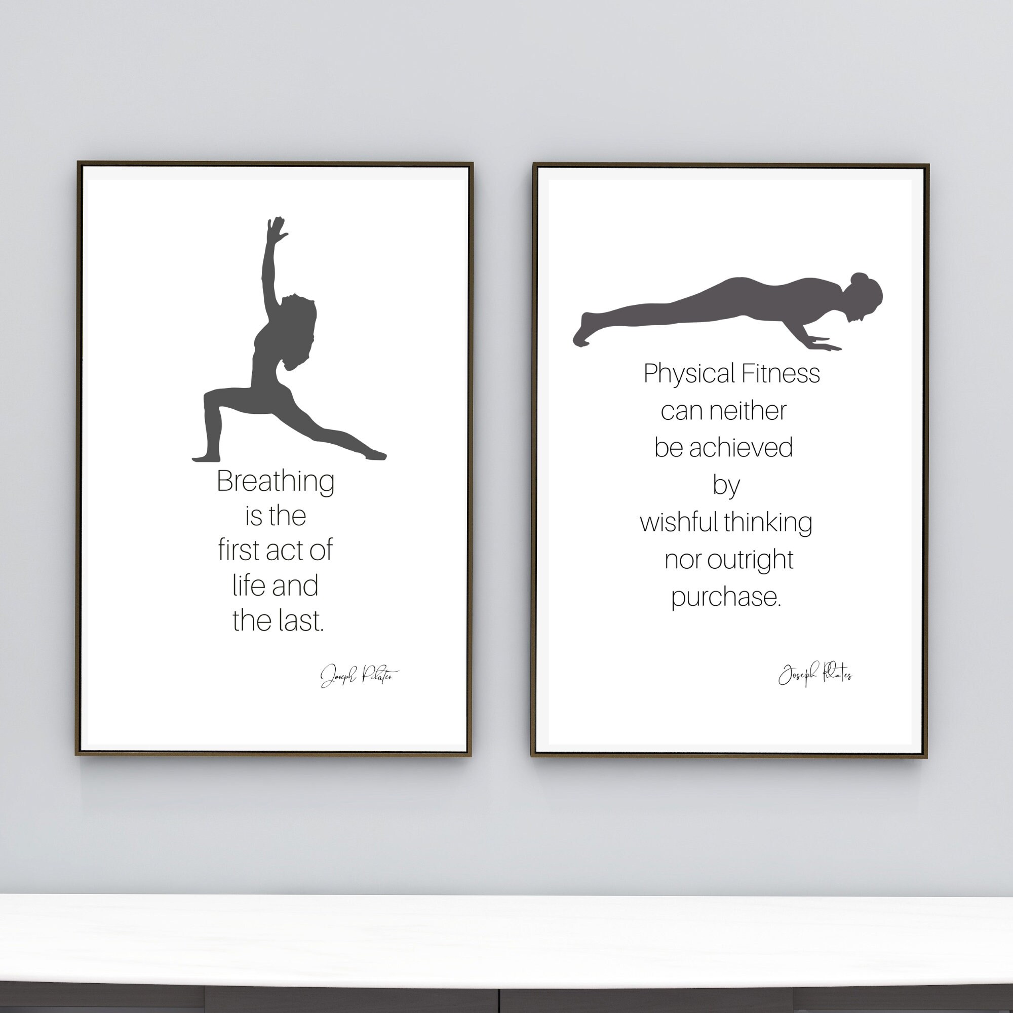 Set of 4 PILATES PRINTS for Digital Download, Great for Pilates Studios ...