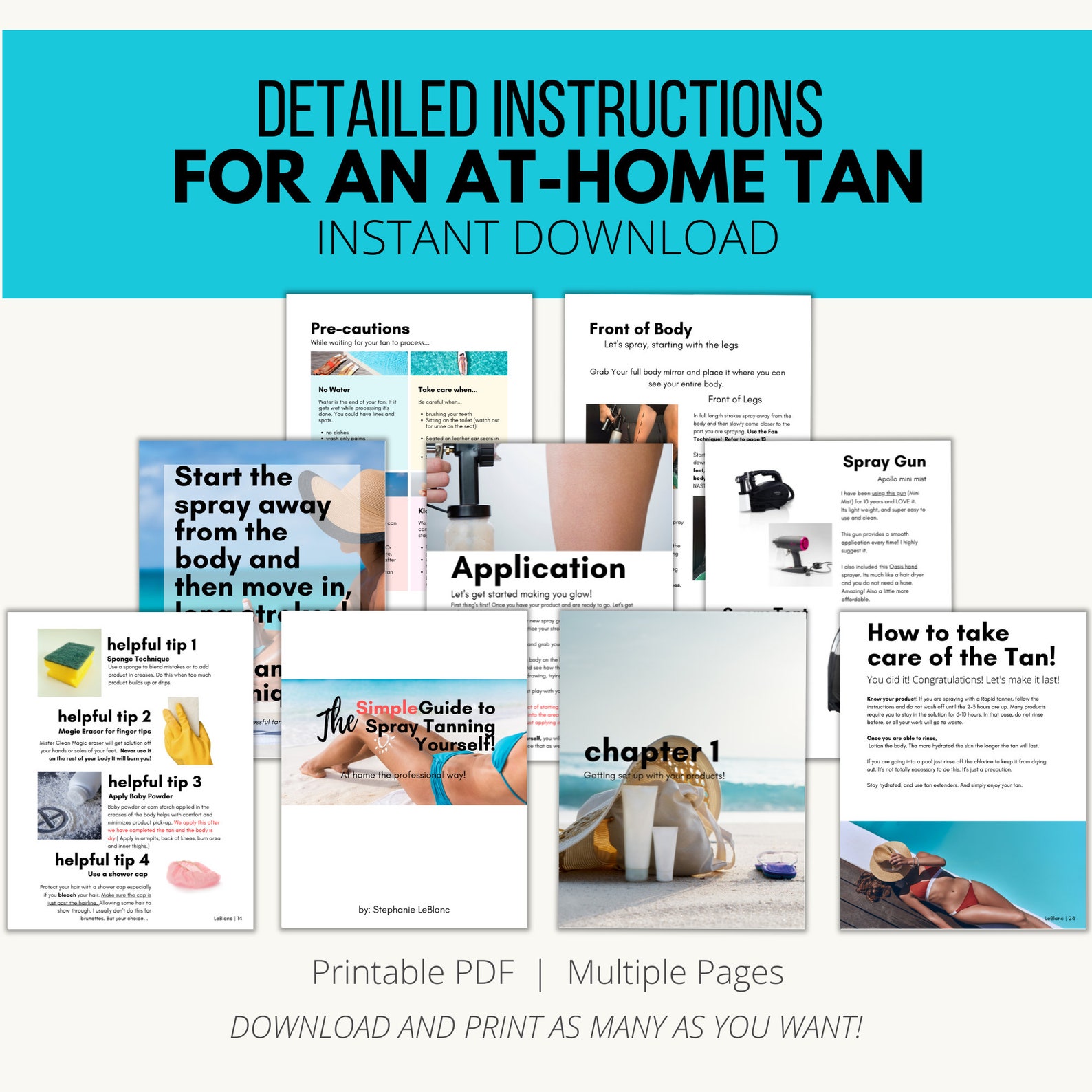 DIY Spray Tan Guide: Home Airbrush Tanning Ebook, Professional Tips ...