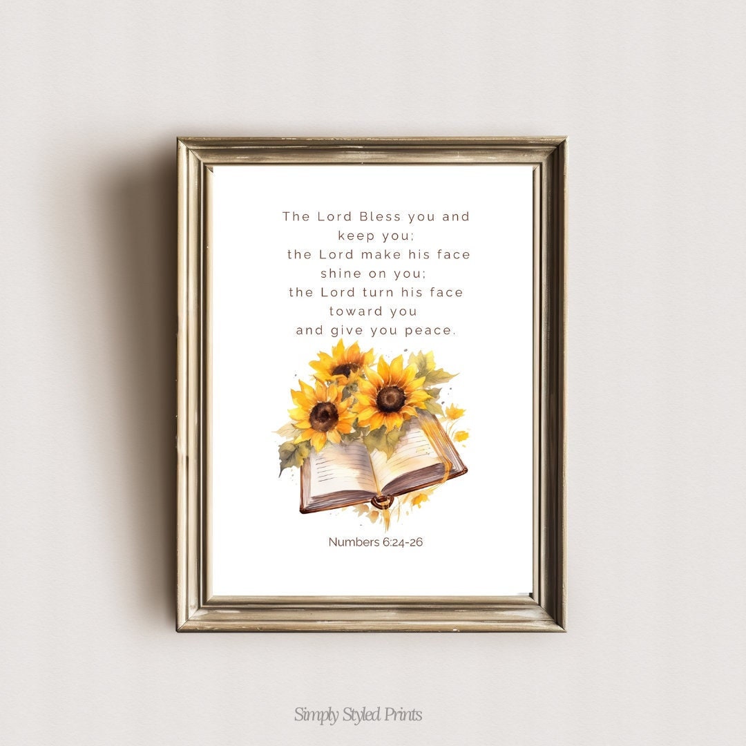 The Lord Bless You Verse Art, Bible Art, Christian Print, Numbers ...
