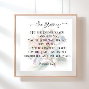 The Blessing Wall Art, Christian Gift, Scripture Wall Decor, Religious ...