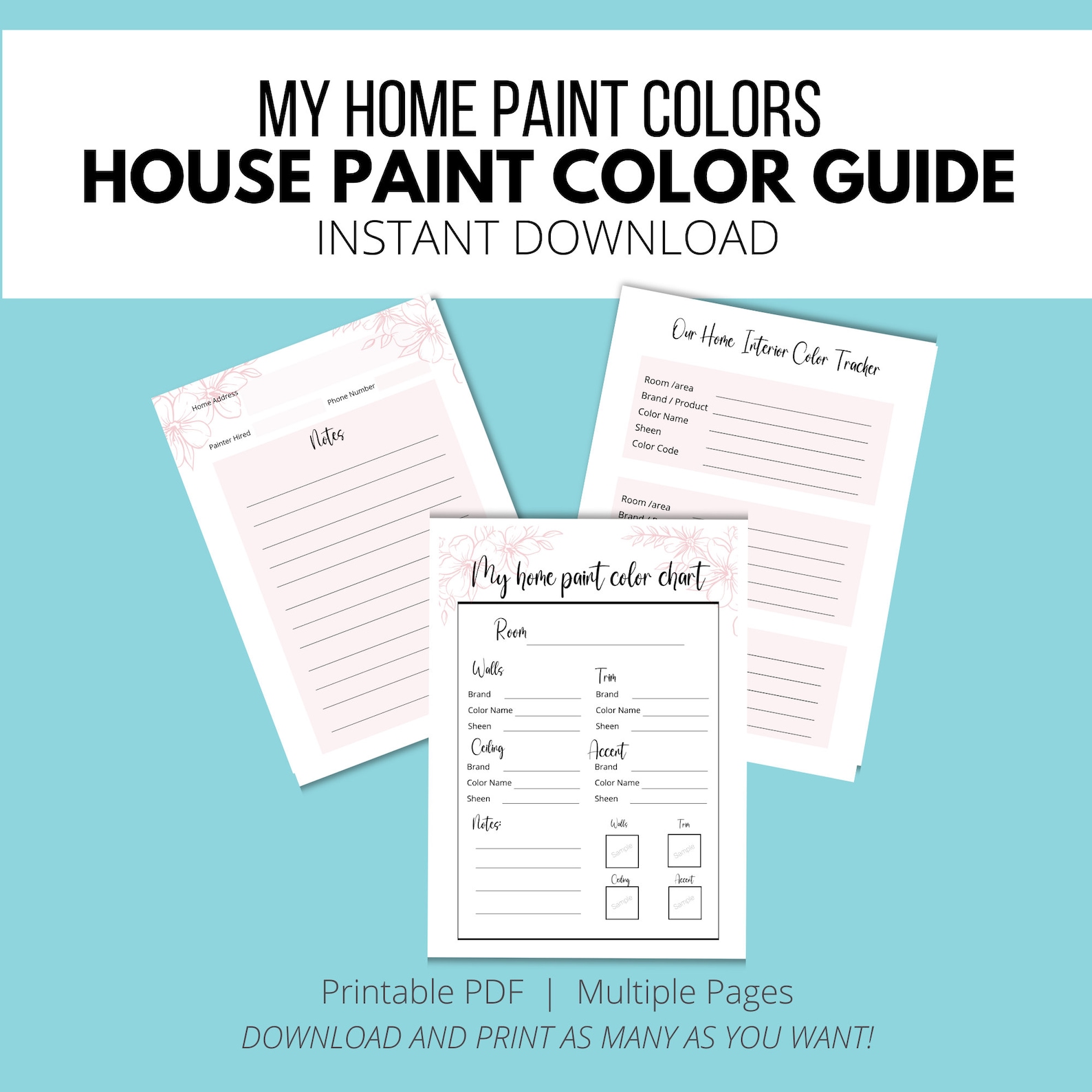 Tracker Paint Color Organizer Wall Paint Colors House Paint Tracker ...