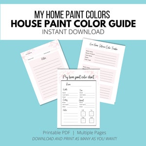 Tracker Paint Color Organizer Wall Paint Colors House Paint Tracker ...