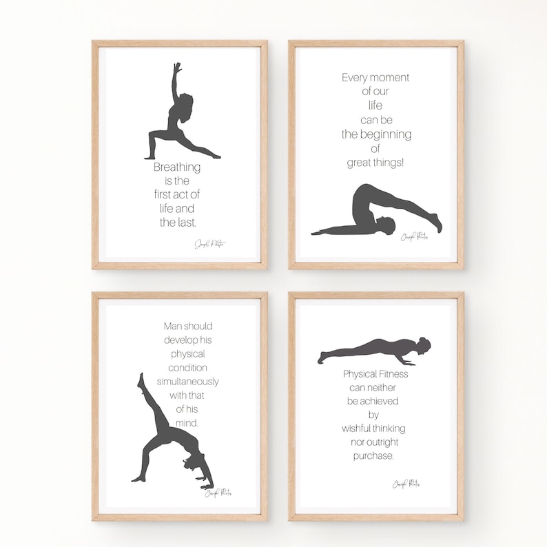 Joseph Pilates Quotes, Pilates Studio Decor, Pilates Instructor Wall ...