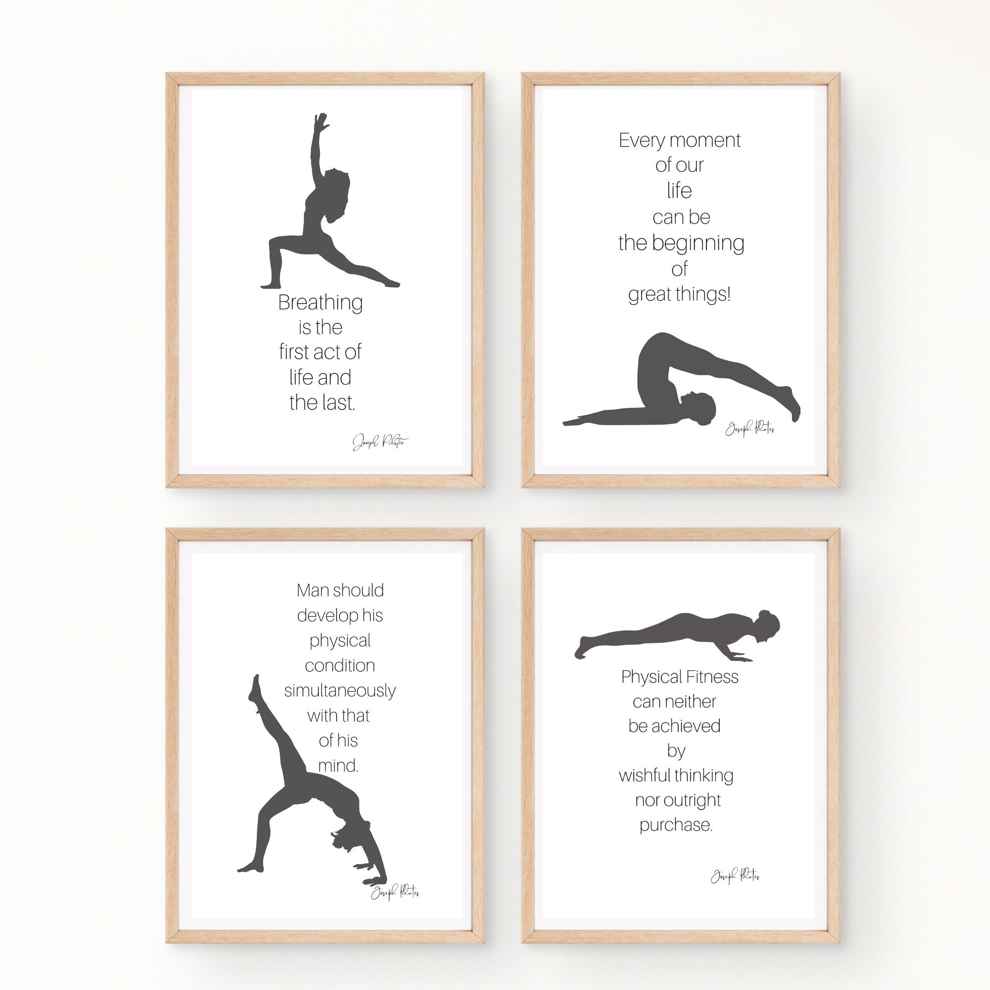 Joseph Pilates Quotes, Pilates Studio Decor, Pilates Instructor Wall ...