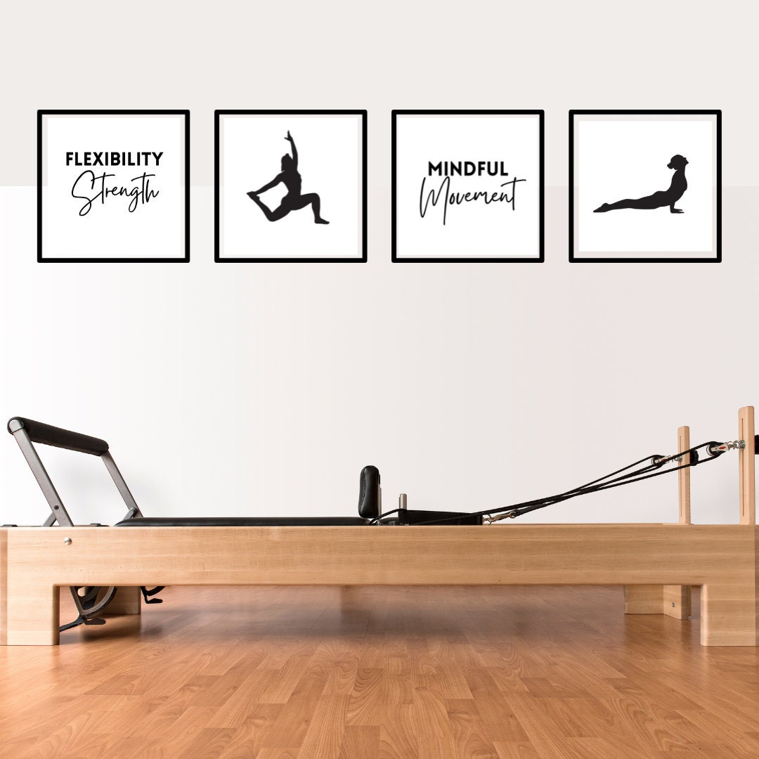 Pilates Wall Art, Pilates Printable, Pilates Poster, Set of 4 Prints ...