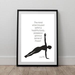PILATES POSTER, Set of 3 Pilates Quotes, Joseph Pilates, Pilates Studio ...