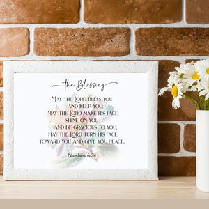 The Blessing Wall Art, Christian Gift, Scripture Wall Decor, Religious ...