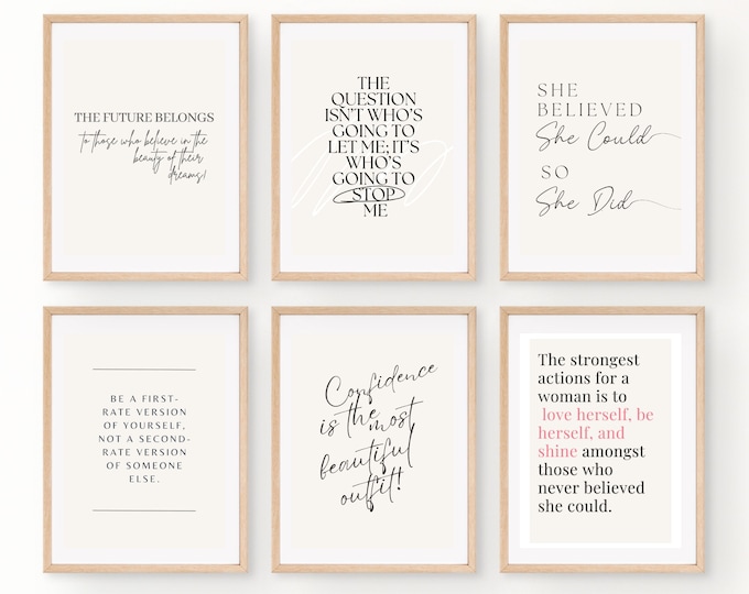 Inspirational Wall Art Office Decor Women Quotes About Life Gallery ...