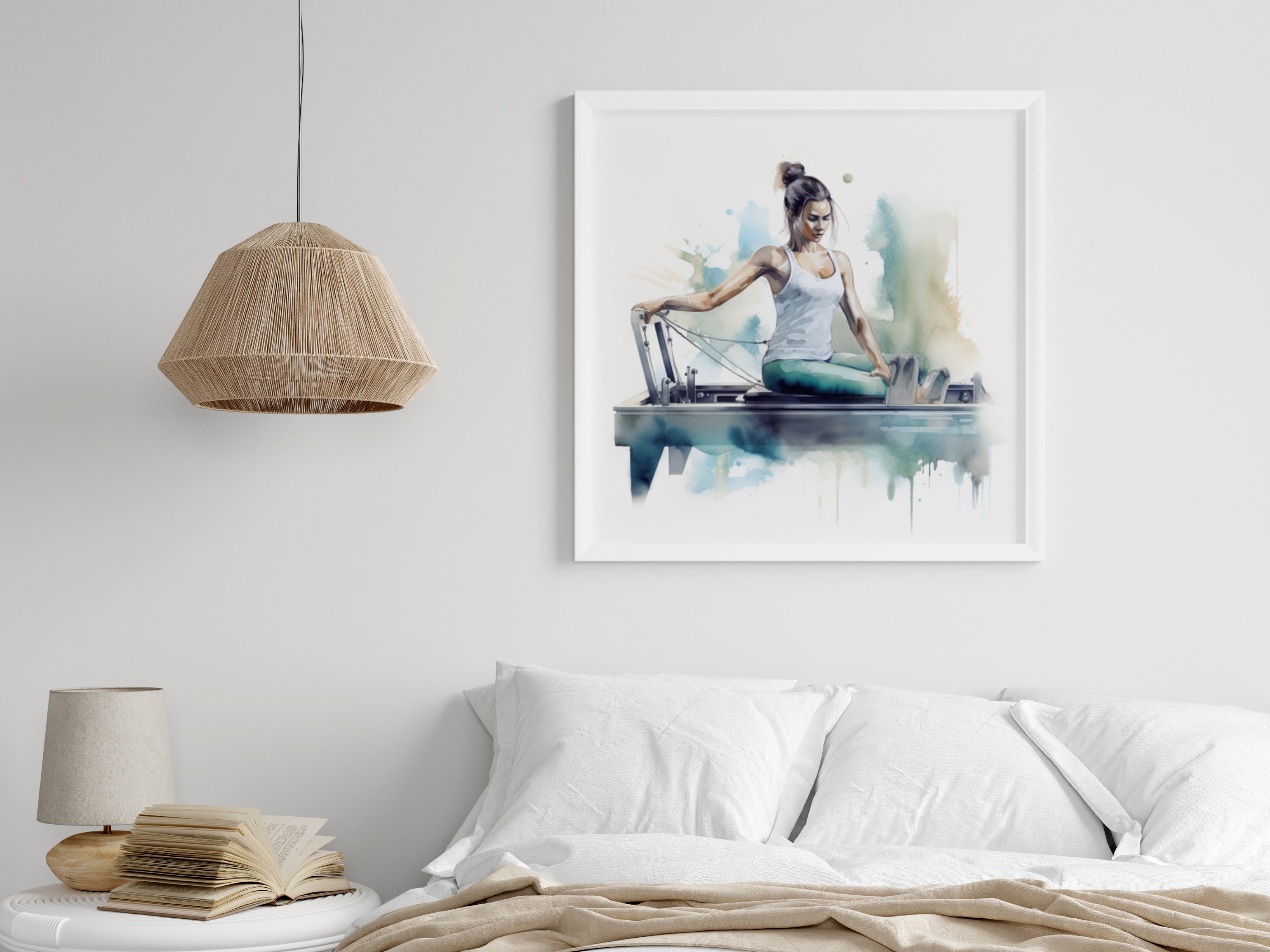 Pilates Watercolor Reformer, Pilates Wall Art, Pilates Studio Decor ...