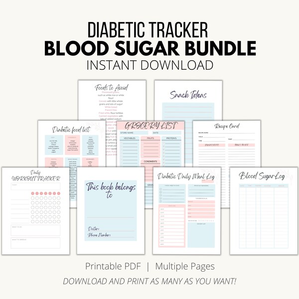 Diabetic Log - Etsy