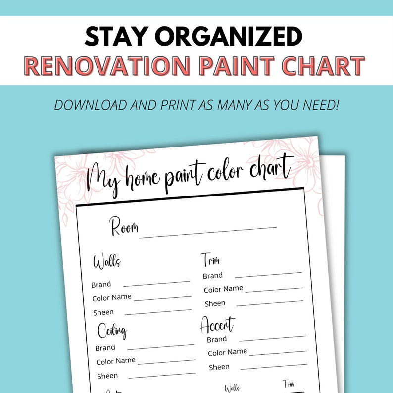 Tracker Paint Color Organizer Wall Paint Colors House Paint Tracker ...