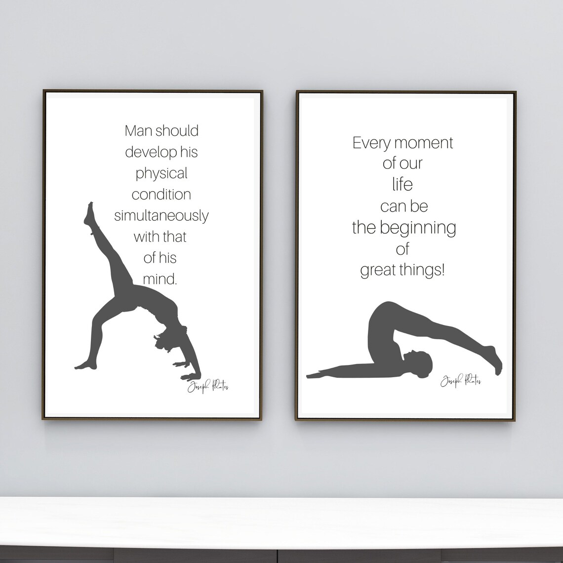 Set of 4 PILATES PRINTS for Digital Download, Great for Pilates Studios ...