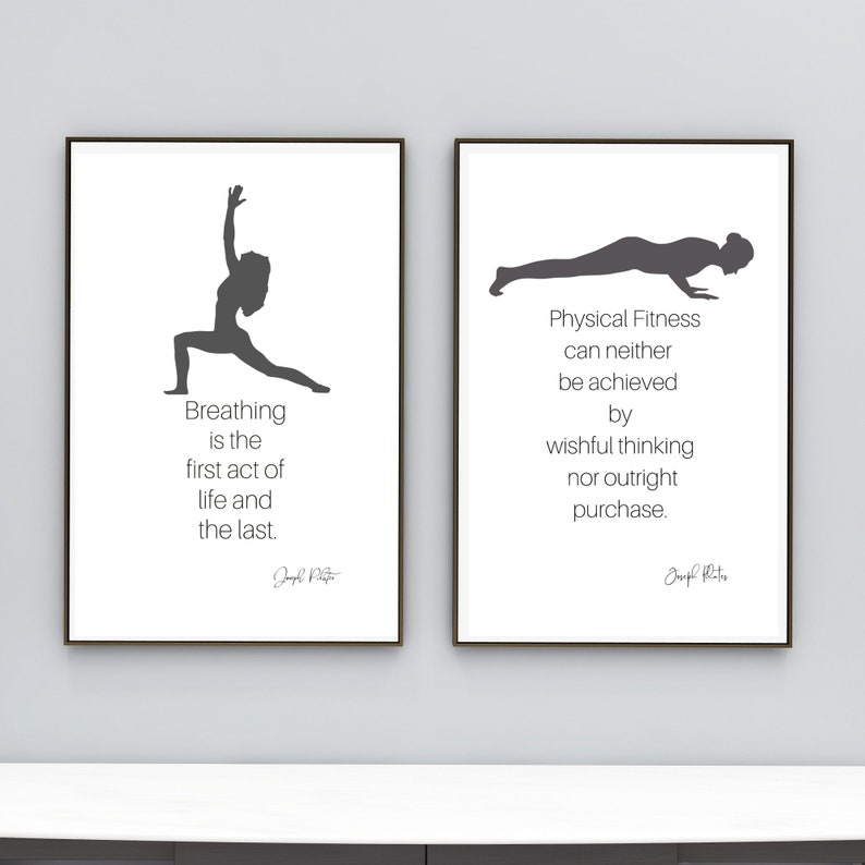 Joseph Pilates Quotes, Pilates Studio Decor, Pilates Instructor Wall ...