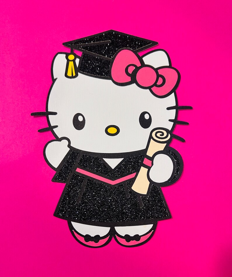 Hello Kitty Graduation Bouquet Topper - Etsy