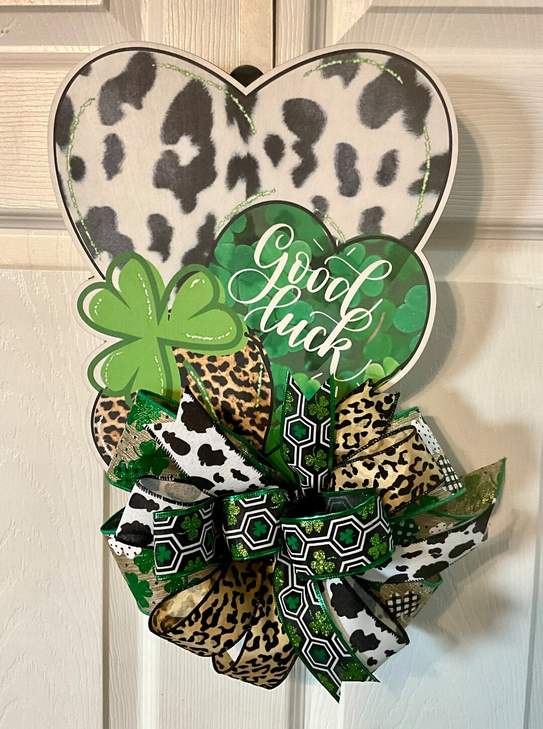 St. Patrick Door Hanger, Good Luck Door Hanger, Hearts Door Hanger - Etsy