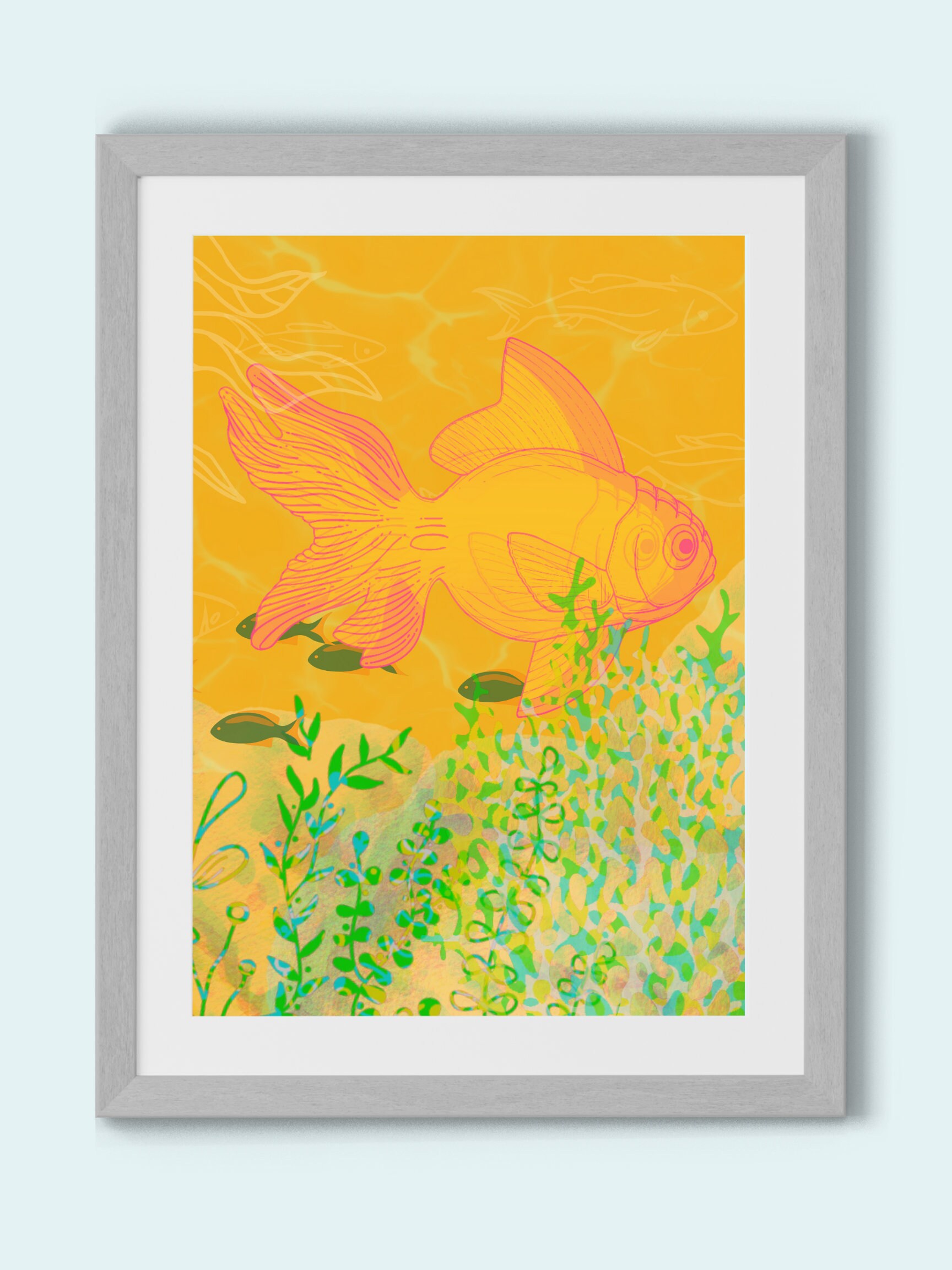 Goldfish- Digital Prints, Downloadable Art Prints, Digital Download ...
