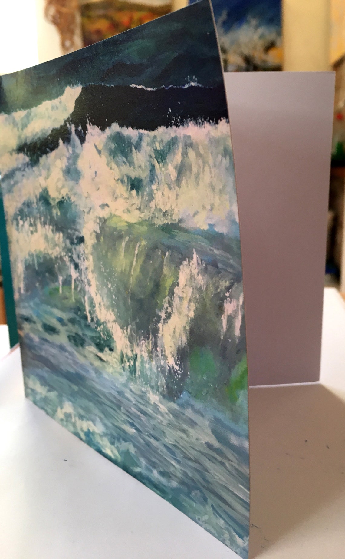 Wave Blank Greetings Card From Original Irish Painting - Etsy