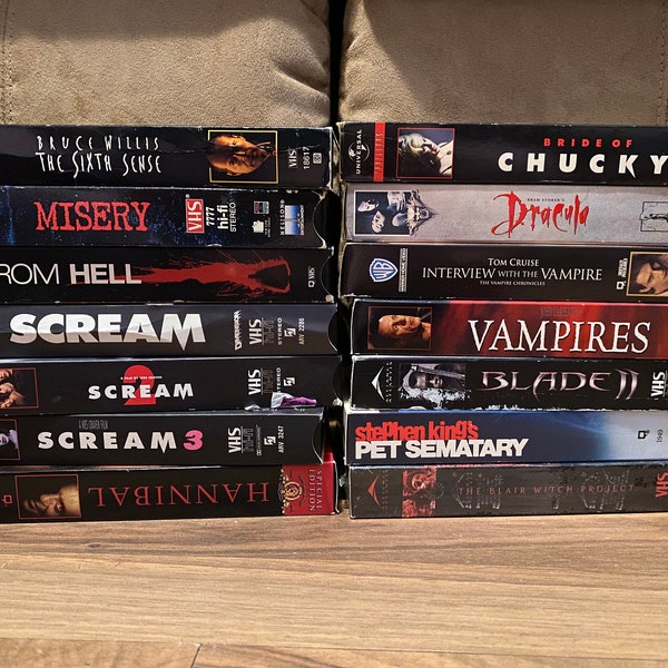 Horror Movie Vhs Tapes - Etsy