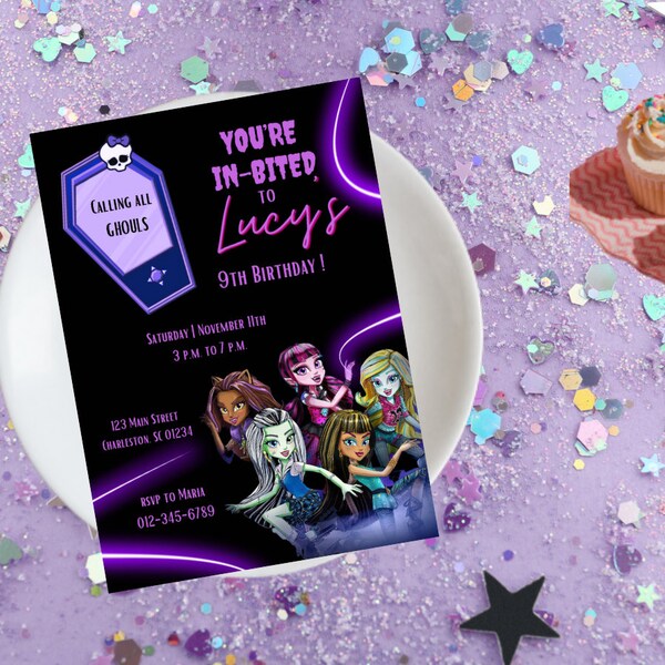 Monster High Invitation - Etsy