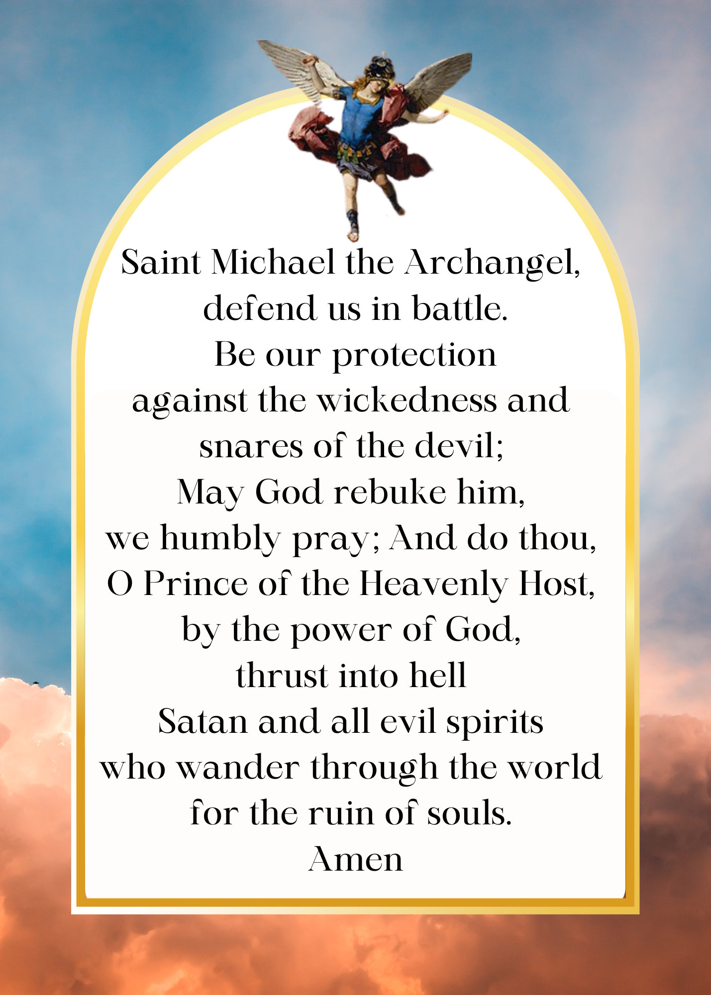 Saint Michael, Saint Prayer, Saints Card, Bible, Digital Download ...