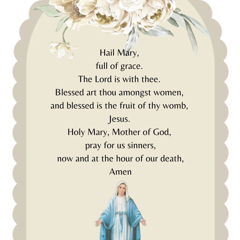 Mary Mother Prayer Cards - Etsy UK