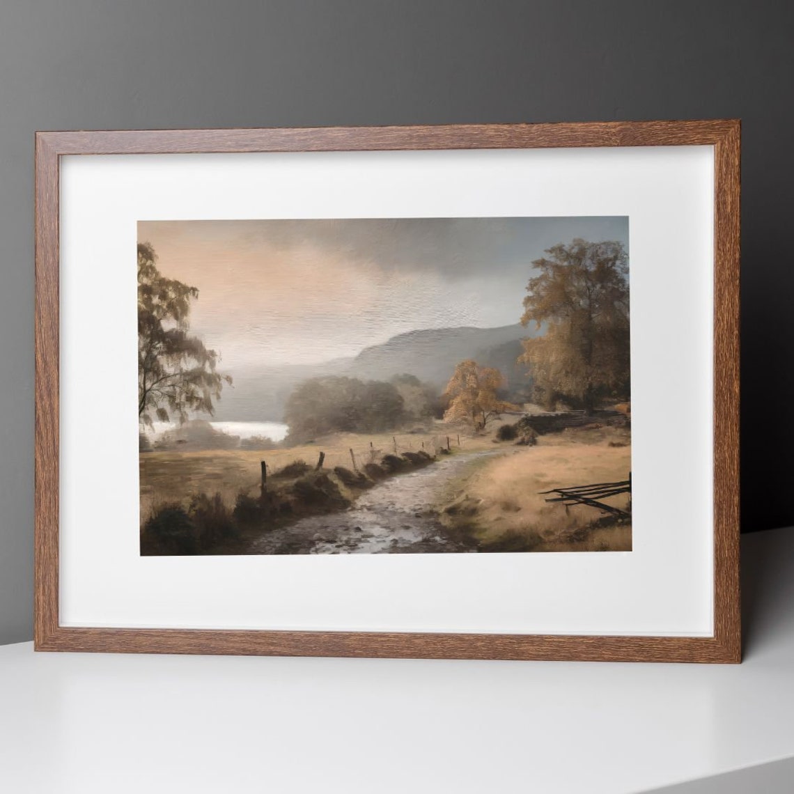 Printable Country Oil Painting, Vintage Landscape Print, Vintage ...