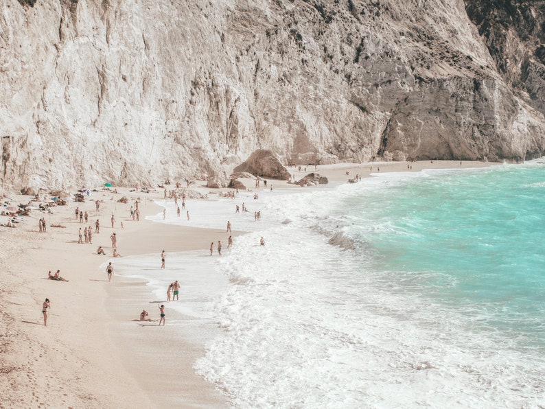 White Cliff Beach, Milos Beach Photo, Greece Island Print, White Sand ...