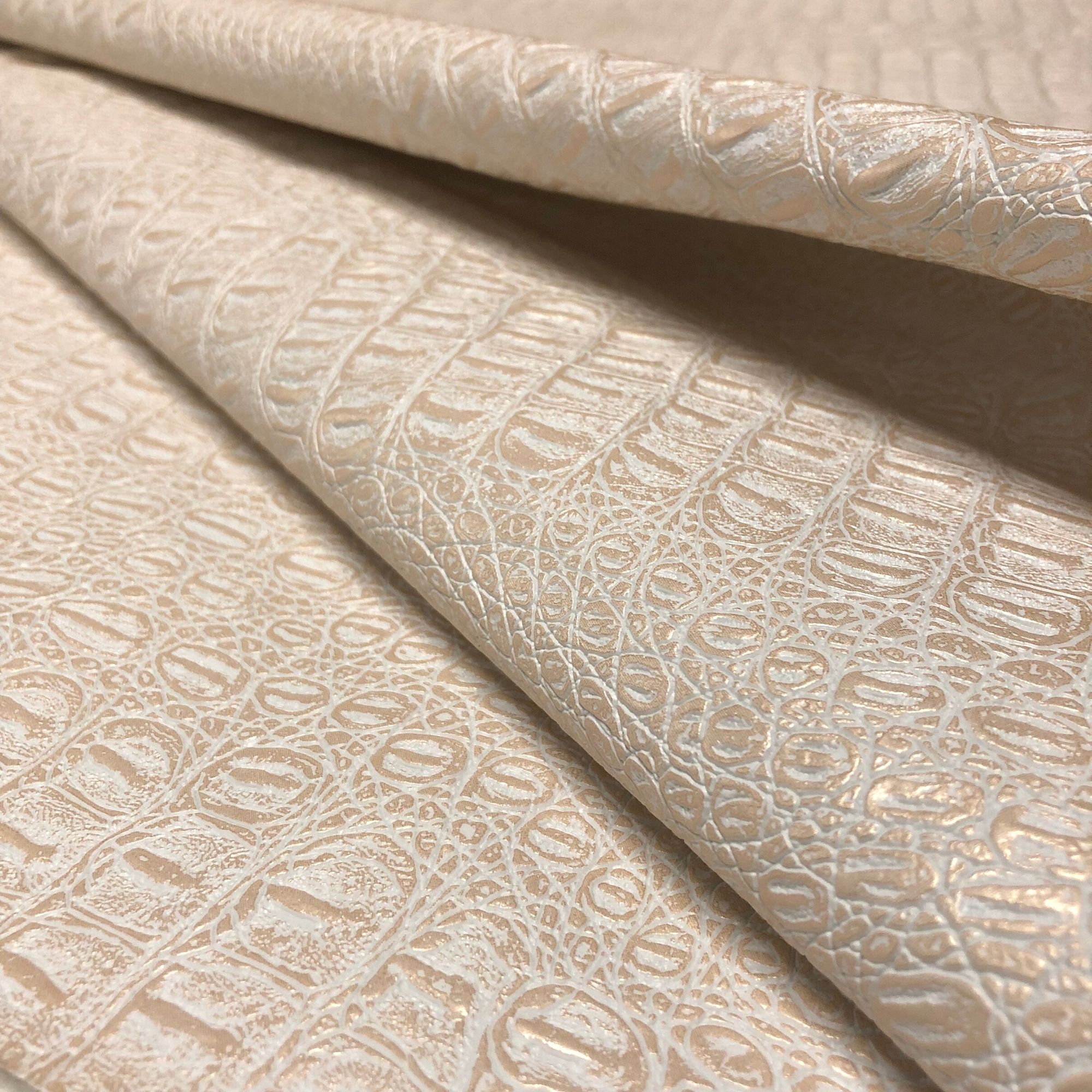 Alligator Fabric, Soft Textured Crocodile Vinyl Faux Leather, Gator ...