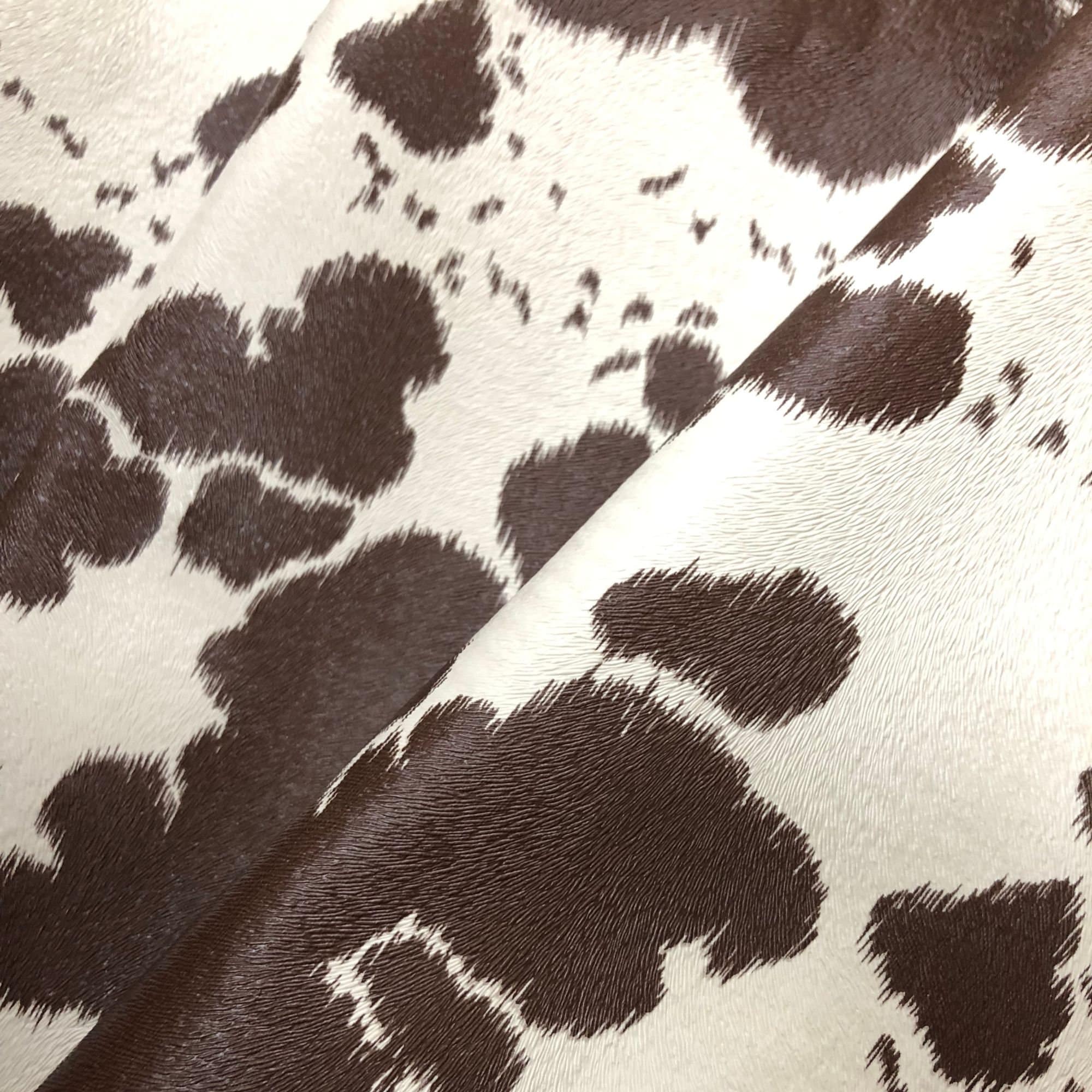 Cow Print Faux Leather, Smooth Textured Animal Hide Pattern Vinyl ...