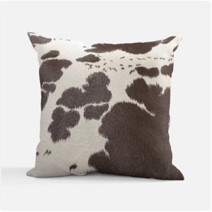 Cow Print Faux Leather, Smooth Textured Animal Hide Pattern Vinyl ...