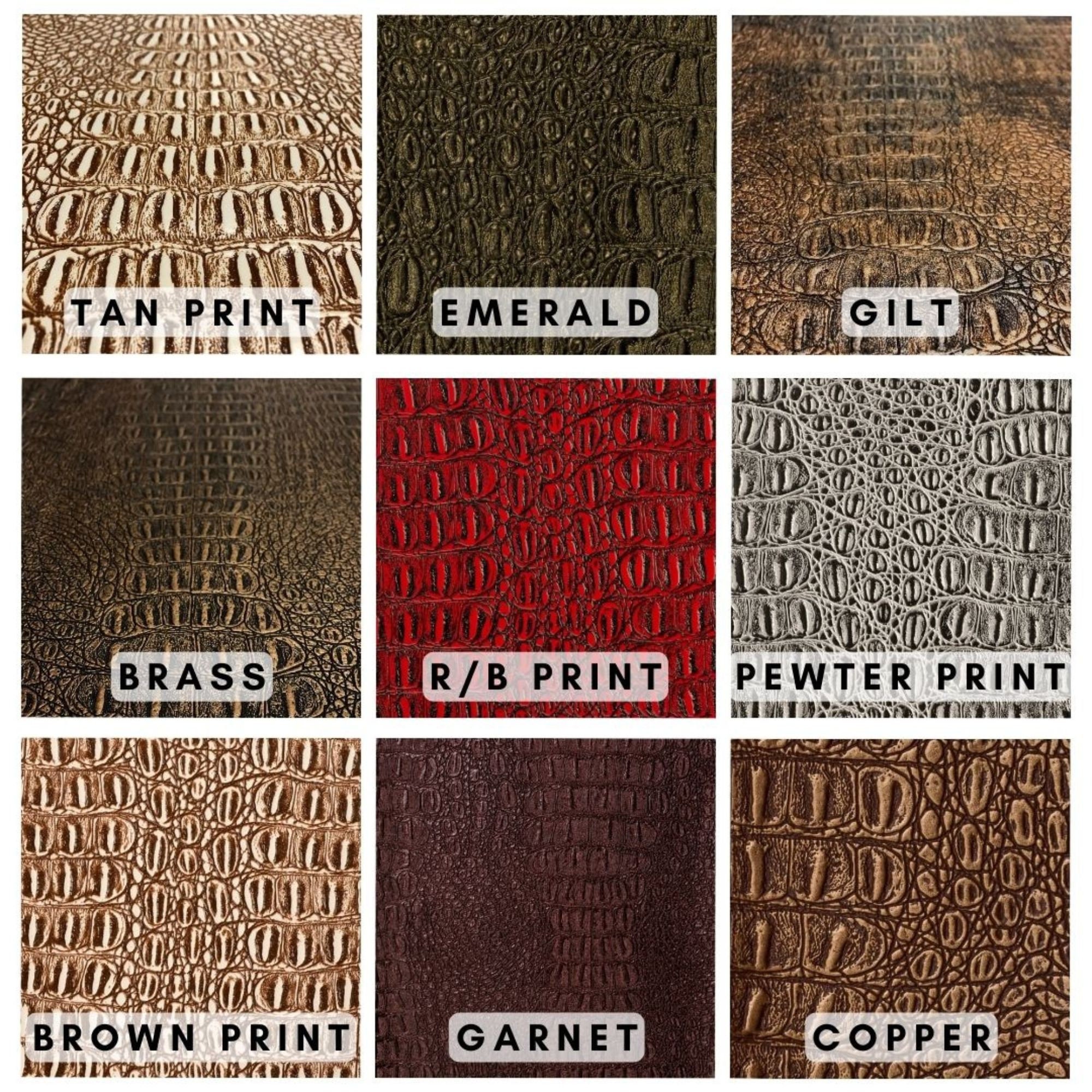 Alligator Fabric, Soft Textured Crocodile Vinyl Faux Leather, Gator ...