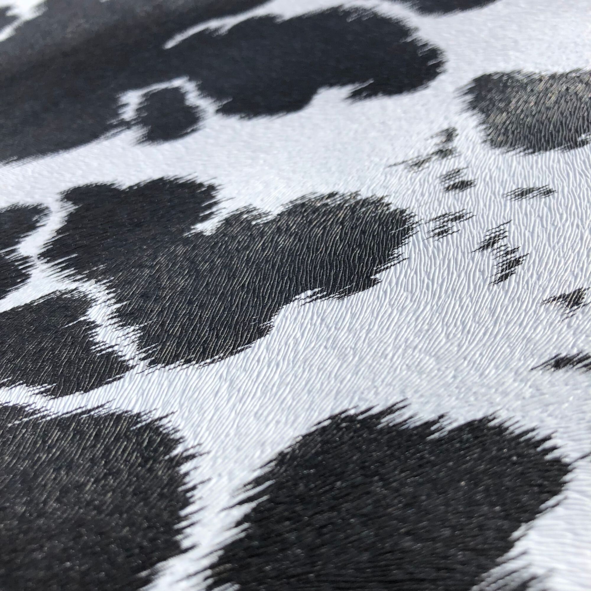 Cow Print Faux Leather, Smooth Textured Animal Hide Pattern Vinyl ...