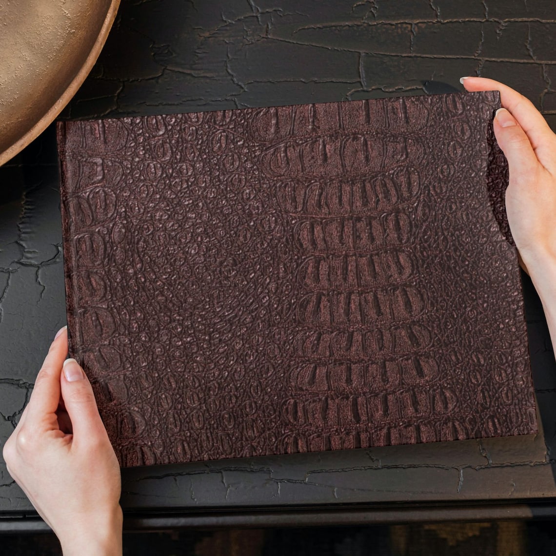 Alligator Fabric, Soft Textured Crocodile Vinyl Faux Leather, Gator ...