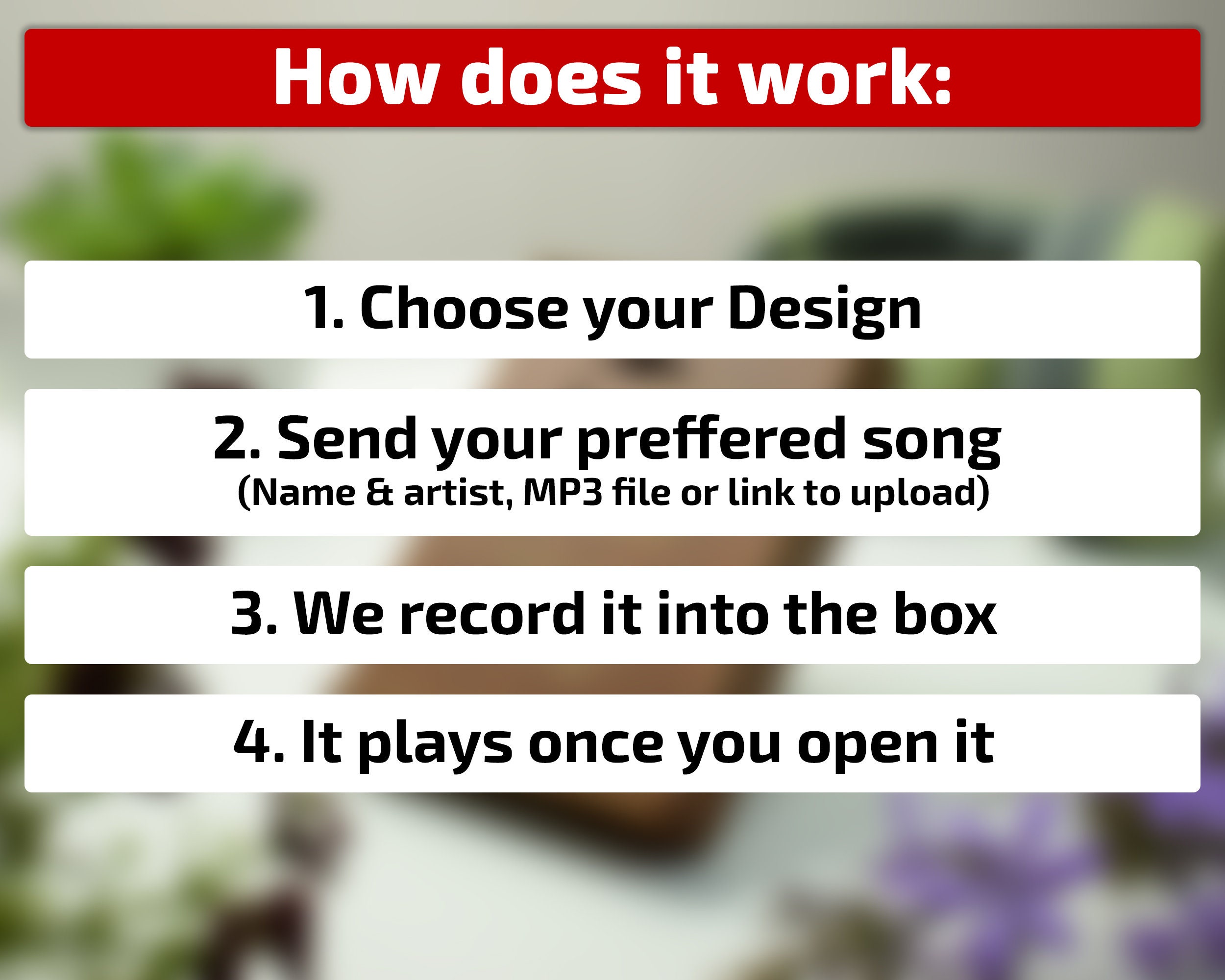 Personalized Music Box With Custom Song & Picture Inside Full - Etsy