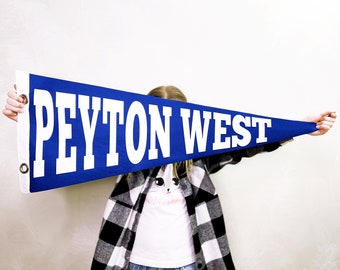 Personalized Name Felt Pennant Flag - Etsy