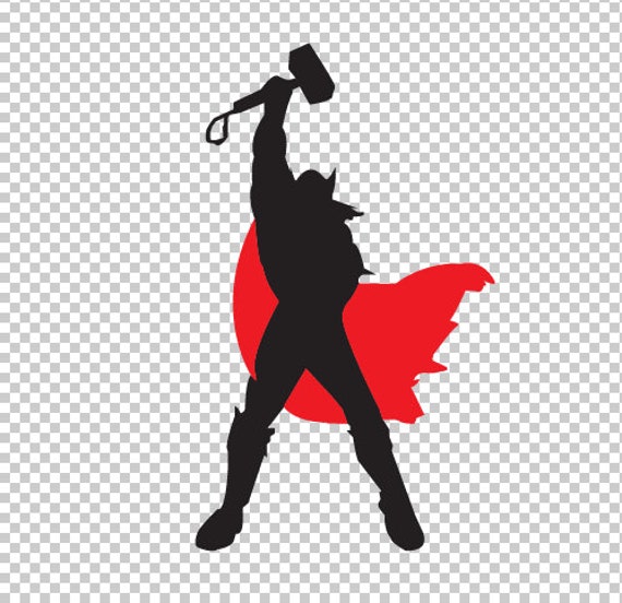 Thor Flying Silhouette