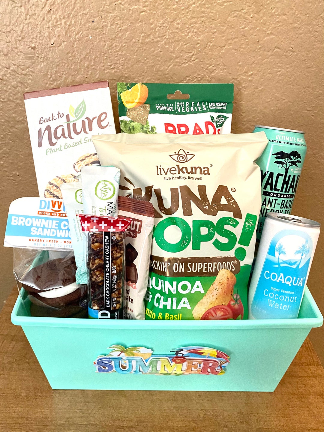 Vegan Superfood/clean Energy Gift Basket w/ Kale - Etsy