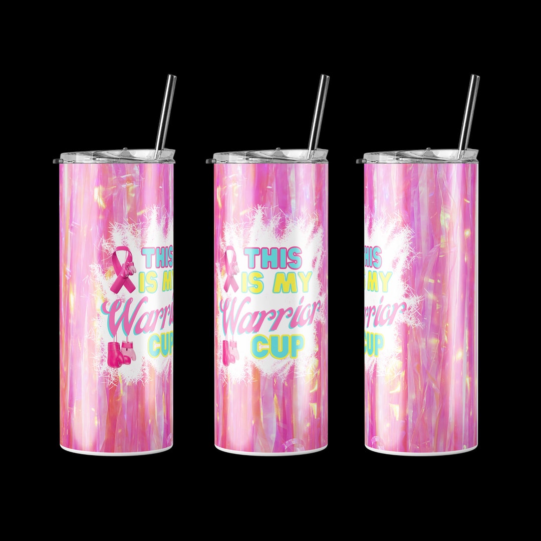 Breast Cancer Awareness Tumbler Wrap, Warrior Tumbler Wrap, Tinsel ...