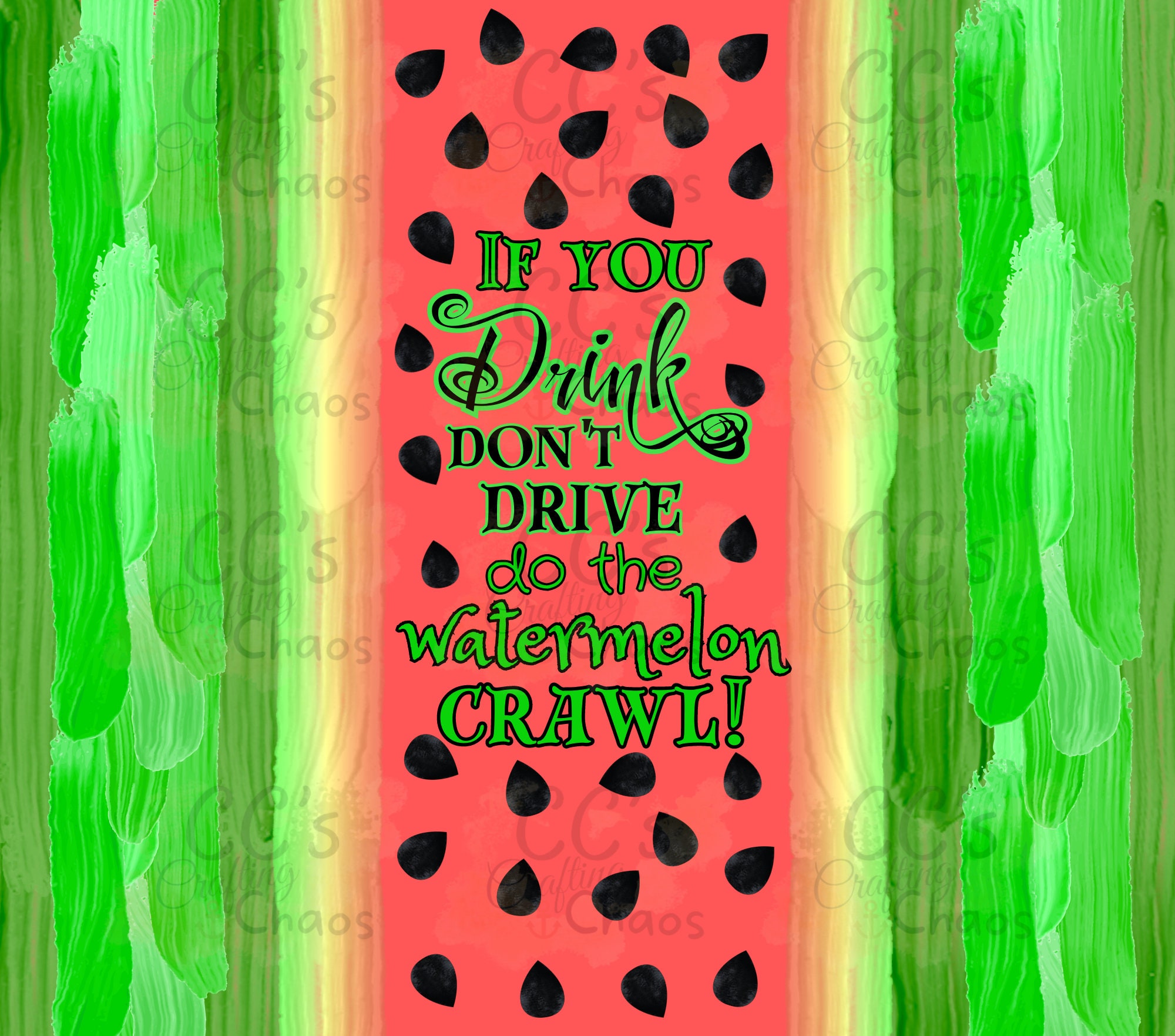 Watermelon Crawl Tumbler & Pen Wraps, Fruit Tumbler Wraps, Watermelon ...