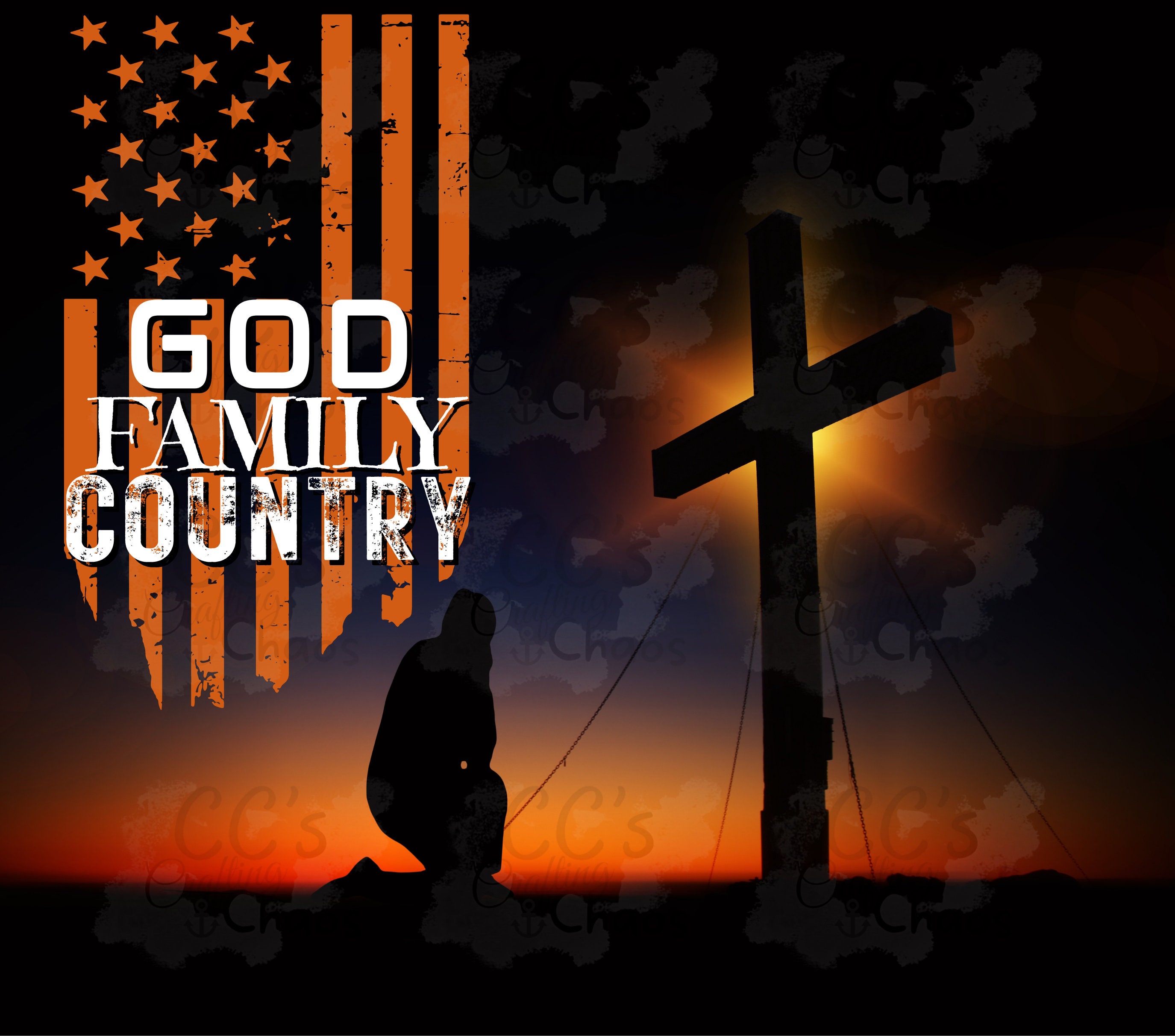 God Family Country Tumbler Wraps, Christian Patriotic Png Downloads ...