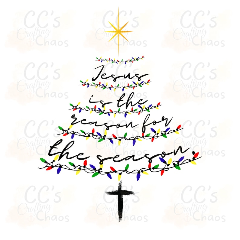 Reason for the Season PNG Download, Jesus Christmas Tree PNG, Religious ...