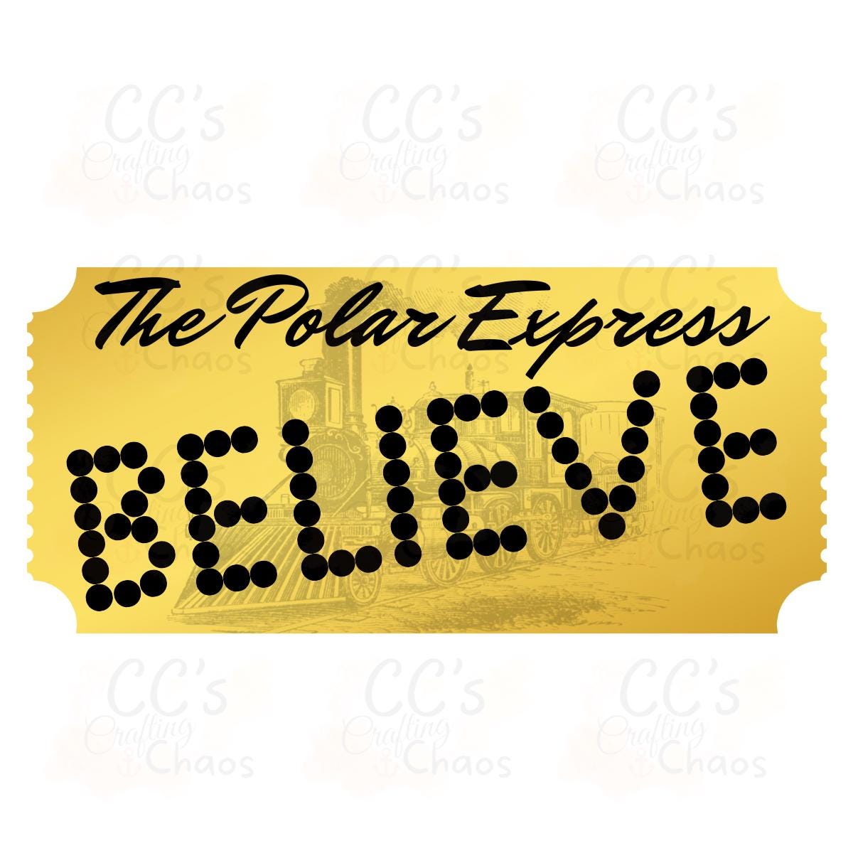 Polar Express Png, Golden Ticket Png, Believe Ticket Polar Express ...
