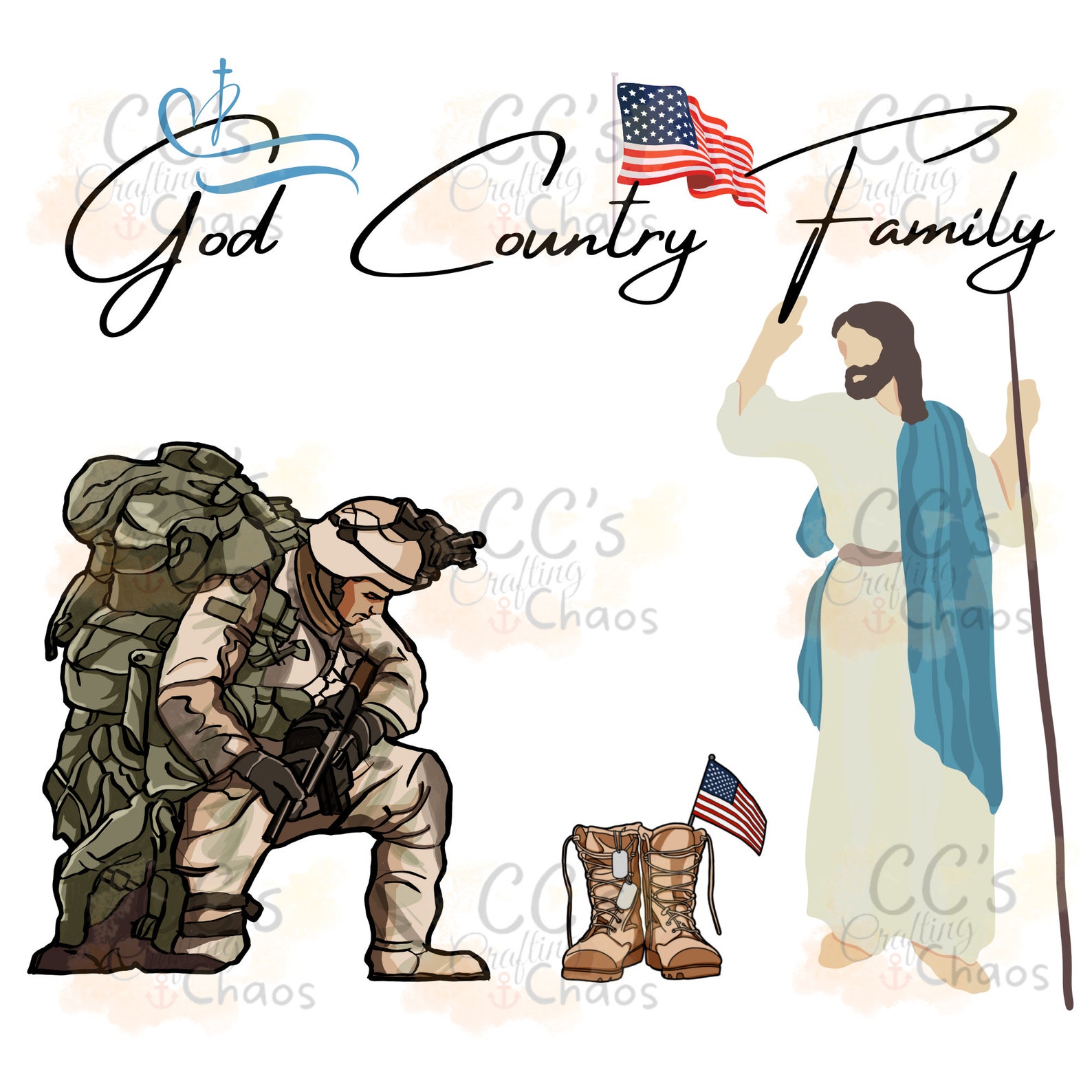 God Country Family PNG File, Jesus Family & Country Design, Religious ...