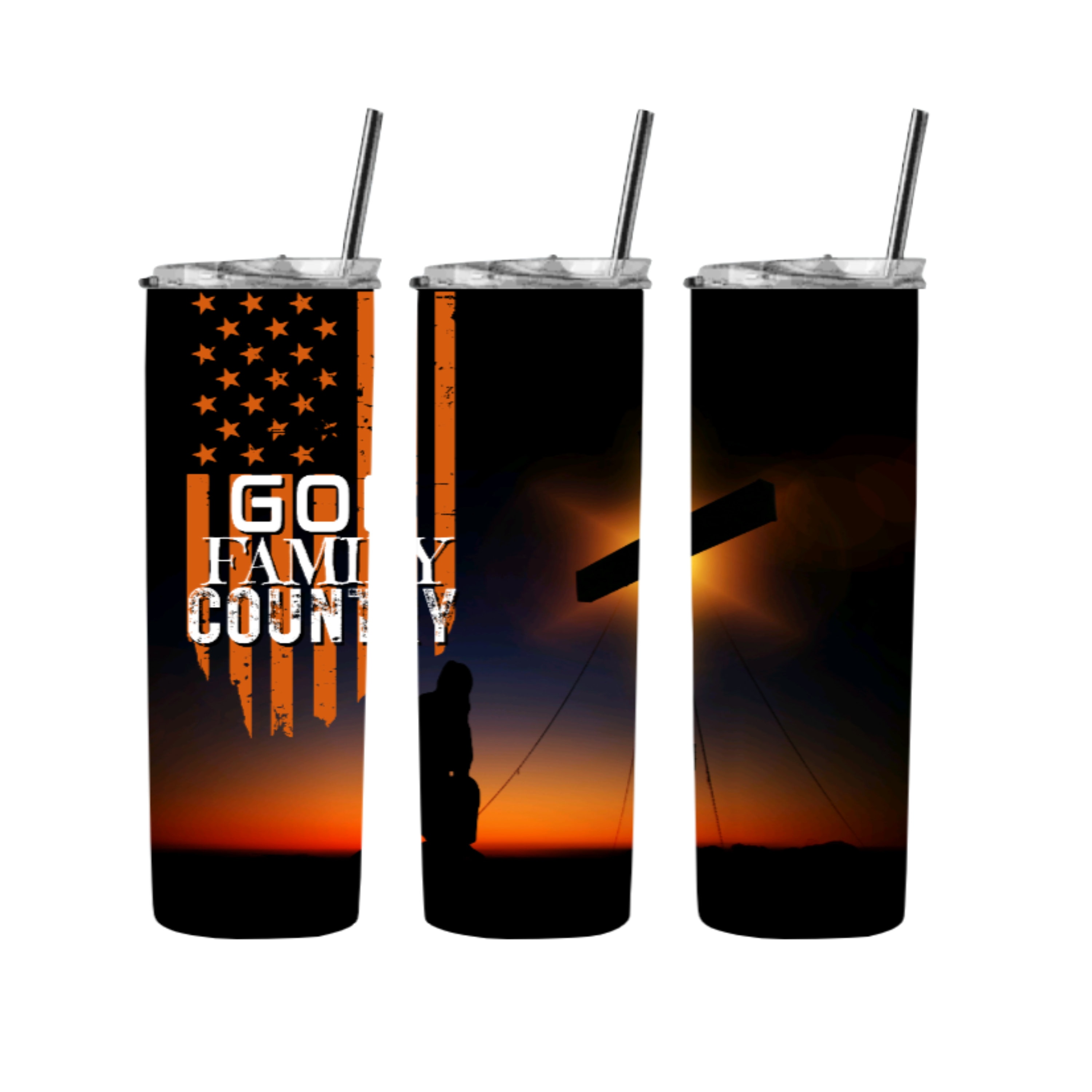 God Family Country Tumbler Wraps, Christian Patriotic Png Downloads ...