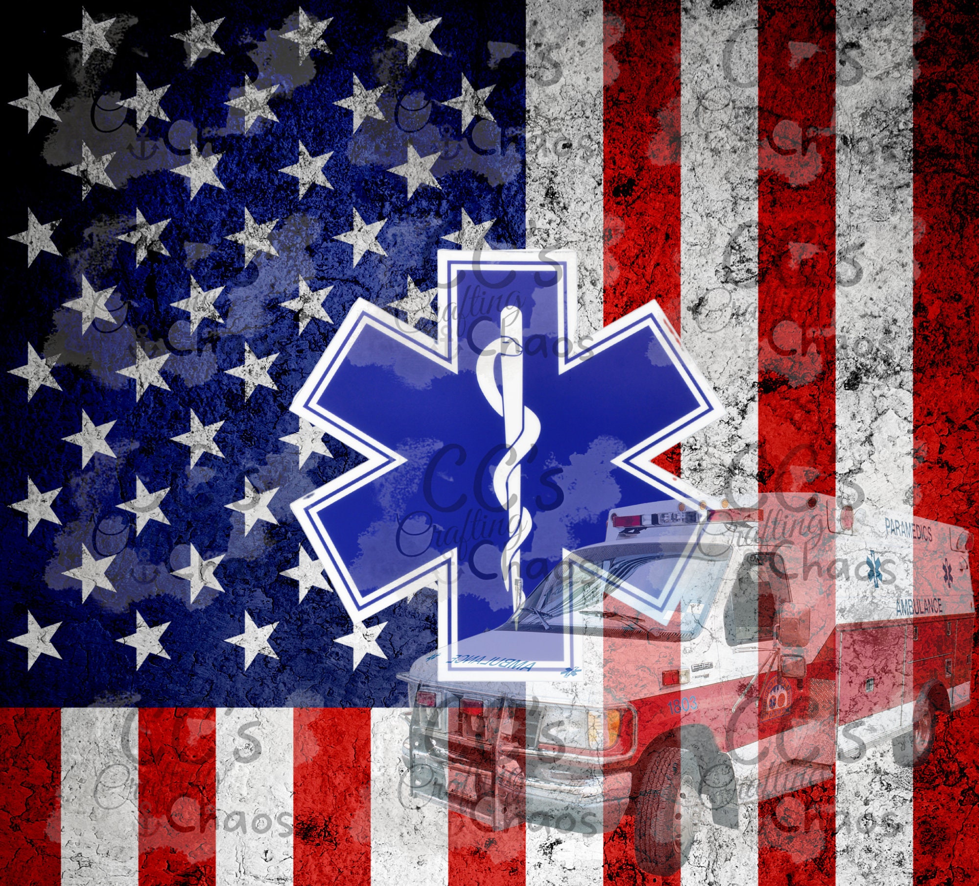 EMS Skinny Straight Wrap, EMS Digital Download Tumbler Wrap, Flag Wrap ...