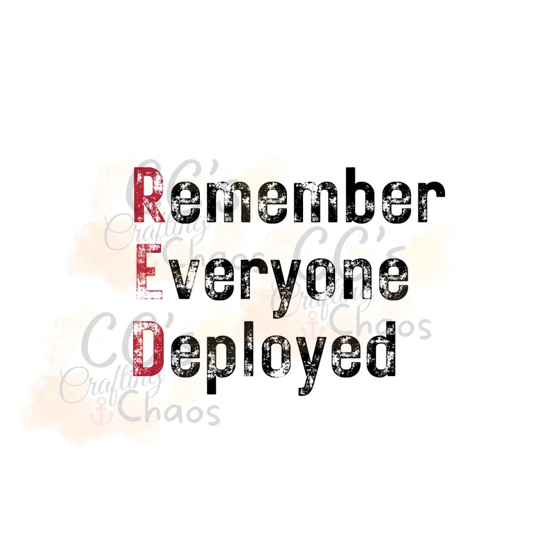 Remember Everyone Deployed PNG Files, RED Friday Designs, Military ...