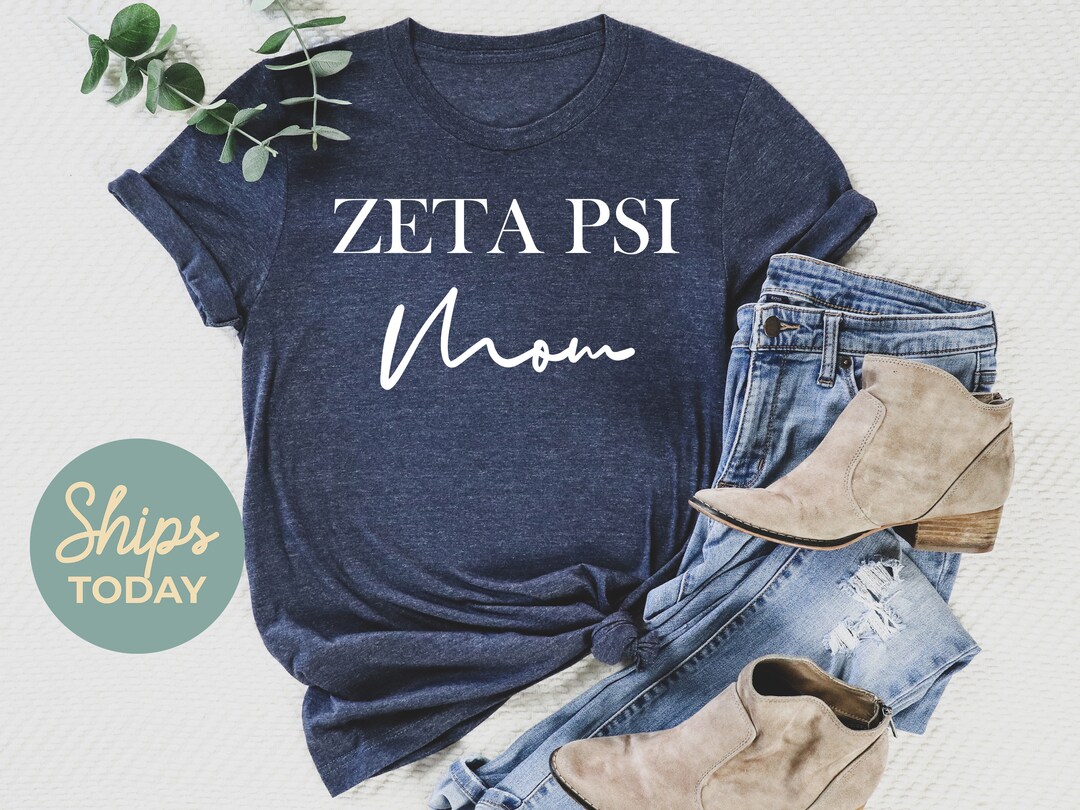 Zeta Psi Cursive Mom Fraternity T-shirt Zete Gift for Mom - Etsy