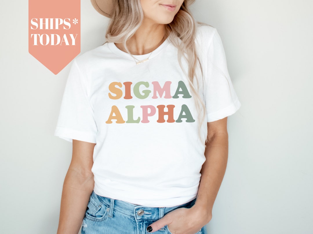 Sigma Alpha Bright and Colorful Sorority T-shirt Sigma Alpha - Etsy