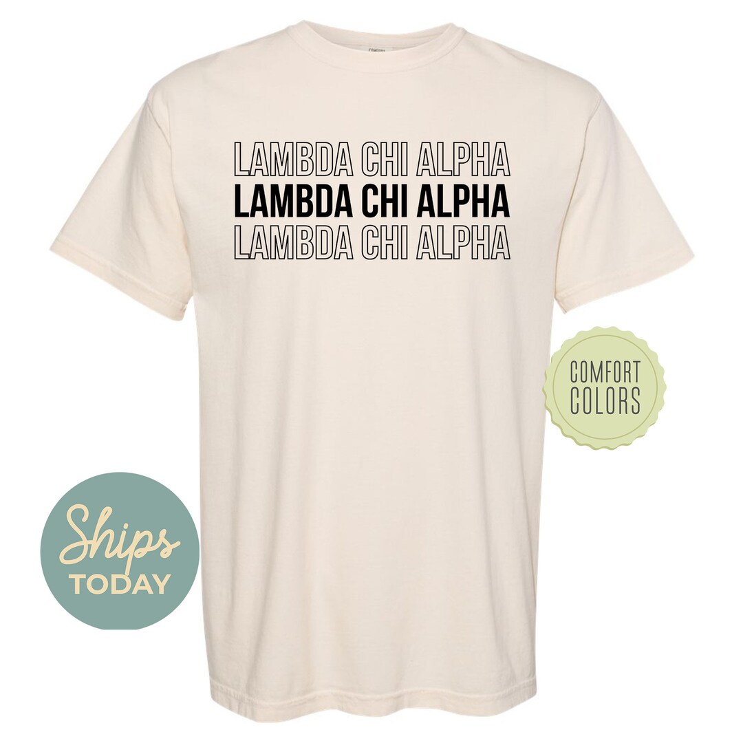 Lambda Chi Alpha Mirror Outline Fraternity T-shirt Lambda - Etsy